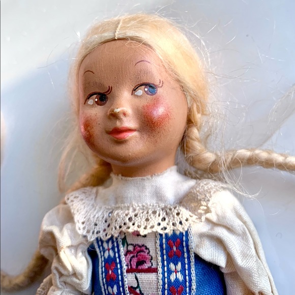 Baitz | Toys | Vintage Austrian Baitz Blushing Girl Doll With Long ...
